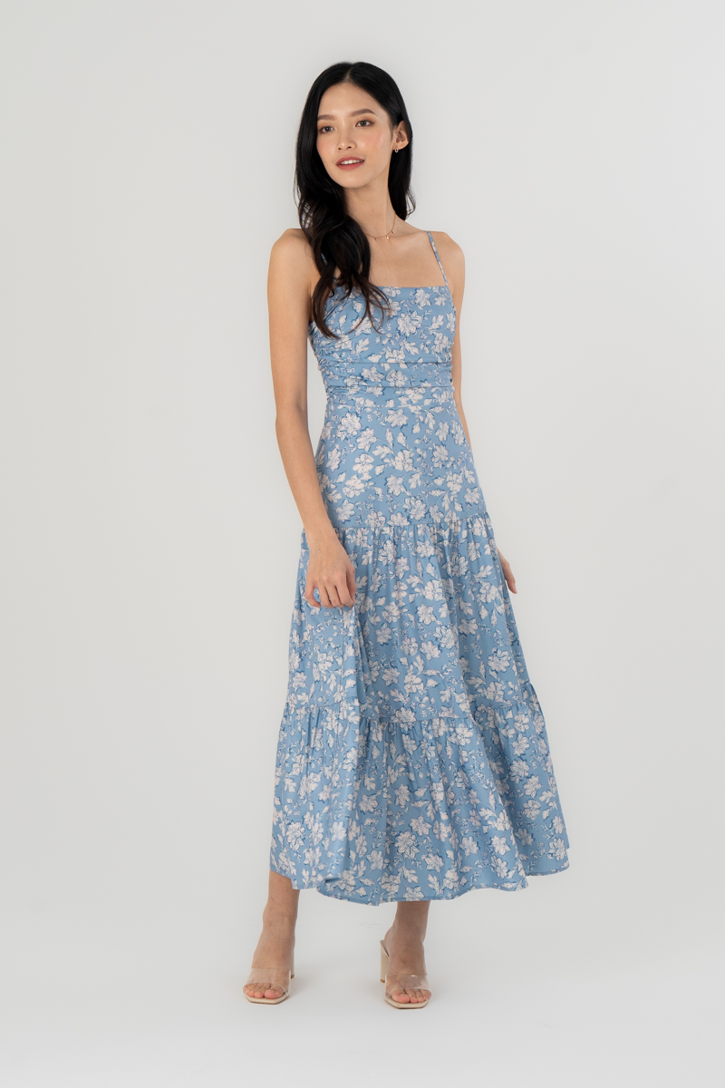 Edith Dress in Blue Floral | Blair Wears