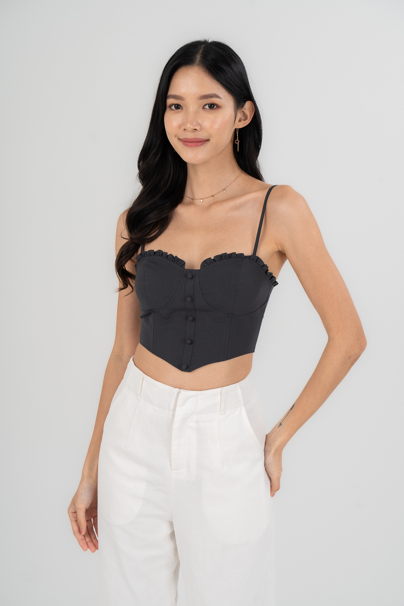 Rachel Top in Gunmetal | Blair Wears